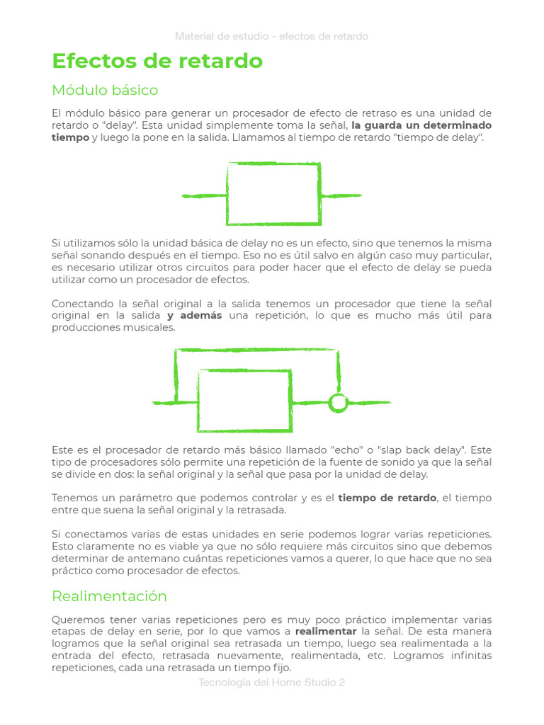 Efectos de retardo en procesamiento de audio | PDF | Sonido | Unidad ...