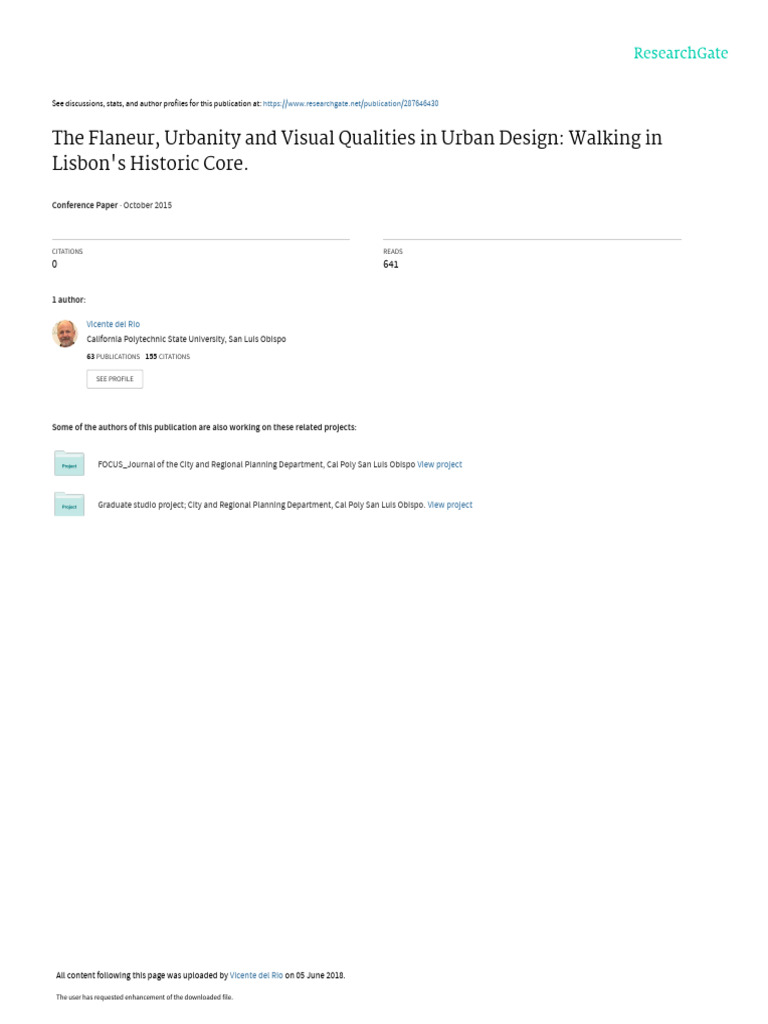Urbanity and The Flaneur | PDF