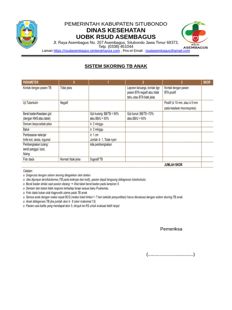 Sistem Skoring TB Anak | PDF