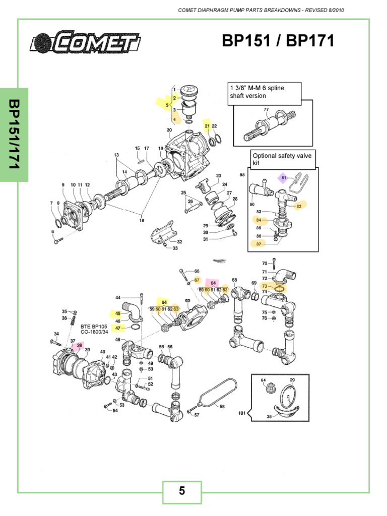 CO-BP17120 (BP15120) Breakdown | PDF | Piston | Pump