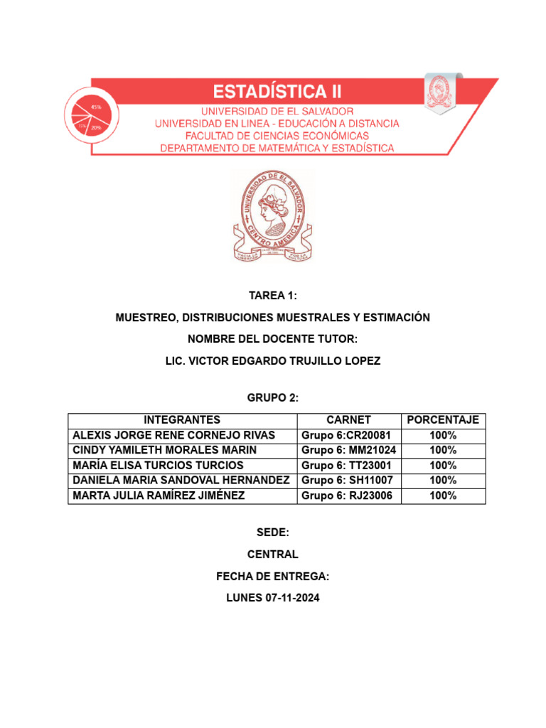 Muestreo, Distribuciones Muestrales y Estimación | PDF