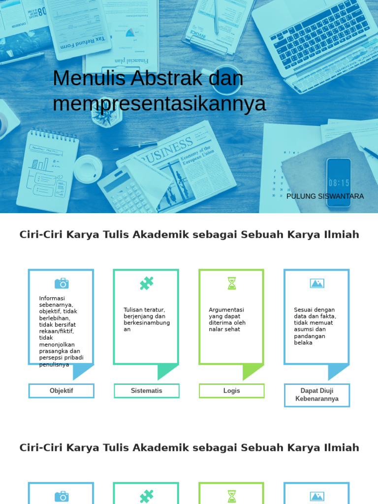 Menulis Abstrak Dan Bagaimana Mempresentasikannya | PDF