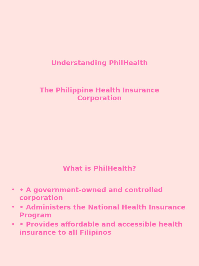PhilHealth Presentation | PDF | Social Programs | Health Care