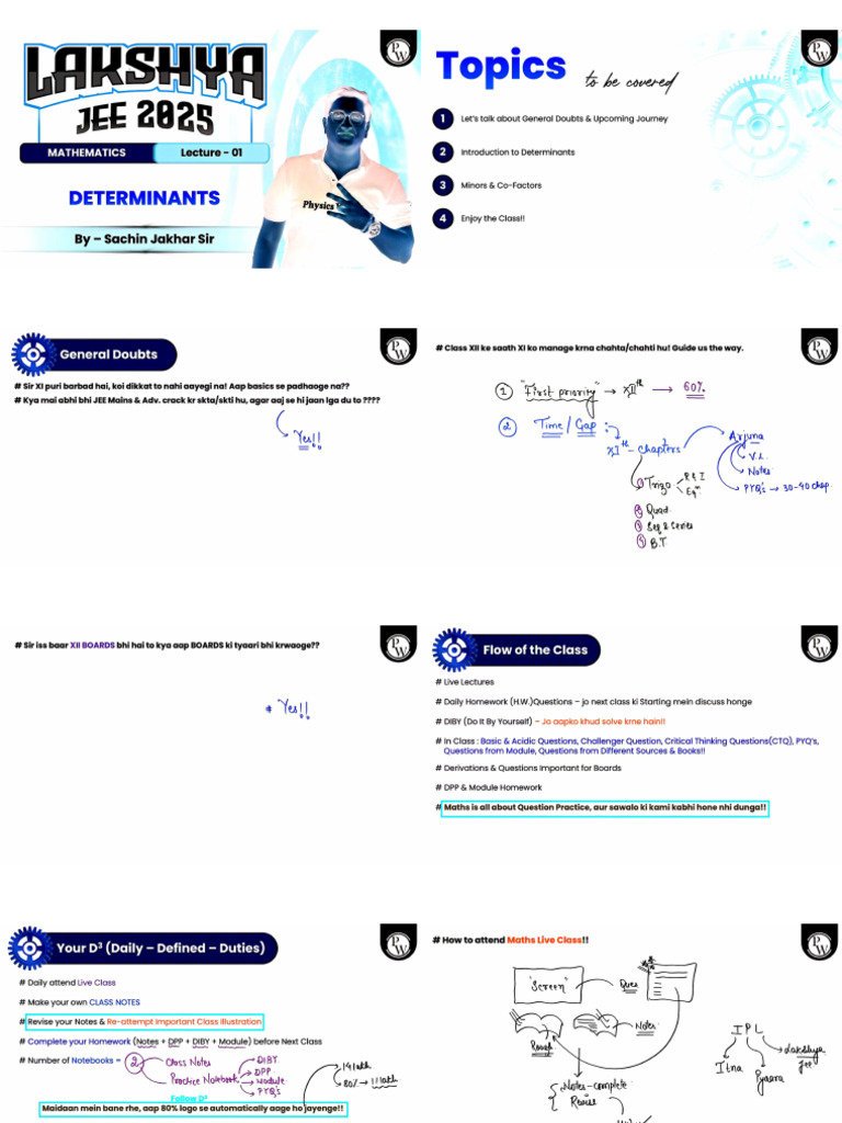 Determinants Lakshya JEE | PDF