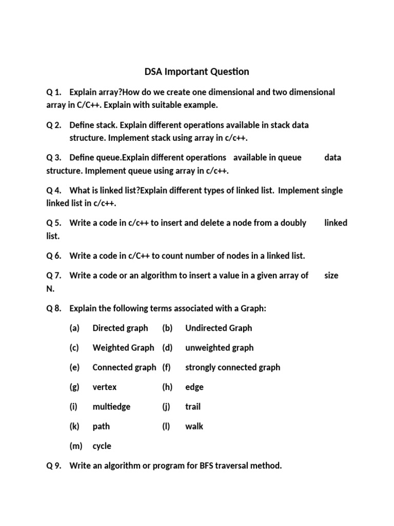 Dsa Long Question | PDF