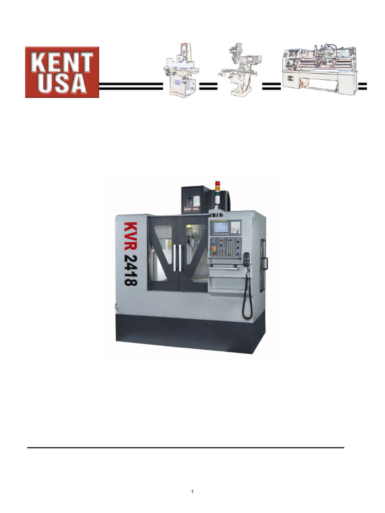 KVR2418Operation Manualb | PDF | Numerical Control | Mechanical Engineering