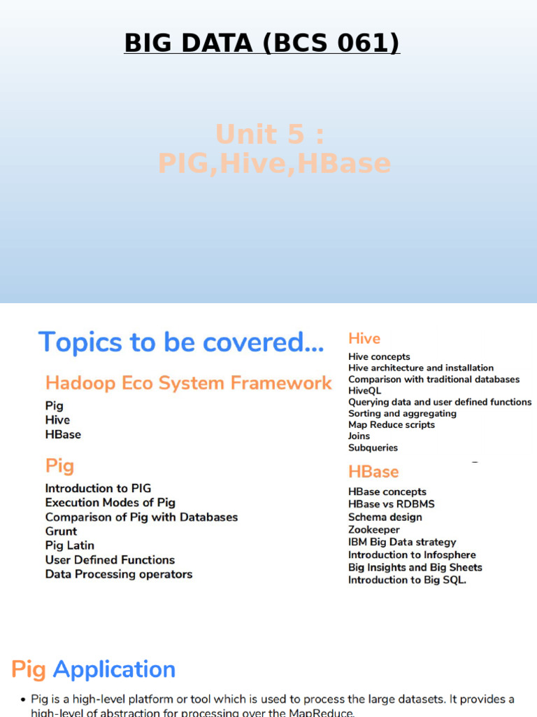BIG DATA (Unit 5) | PDF