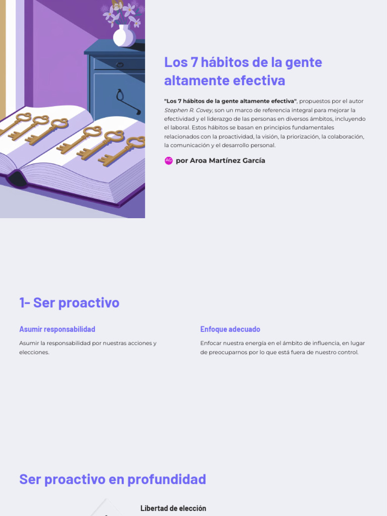 Los 7 Habitos de La Gente Altamente Efectiva | PDF | Planificación ...