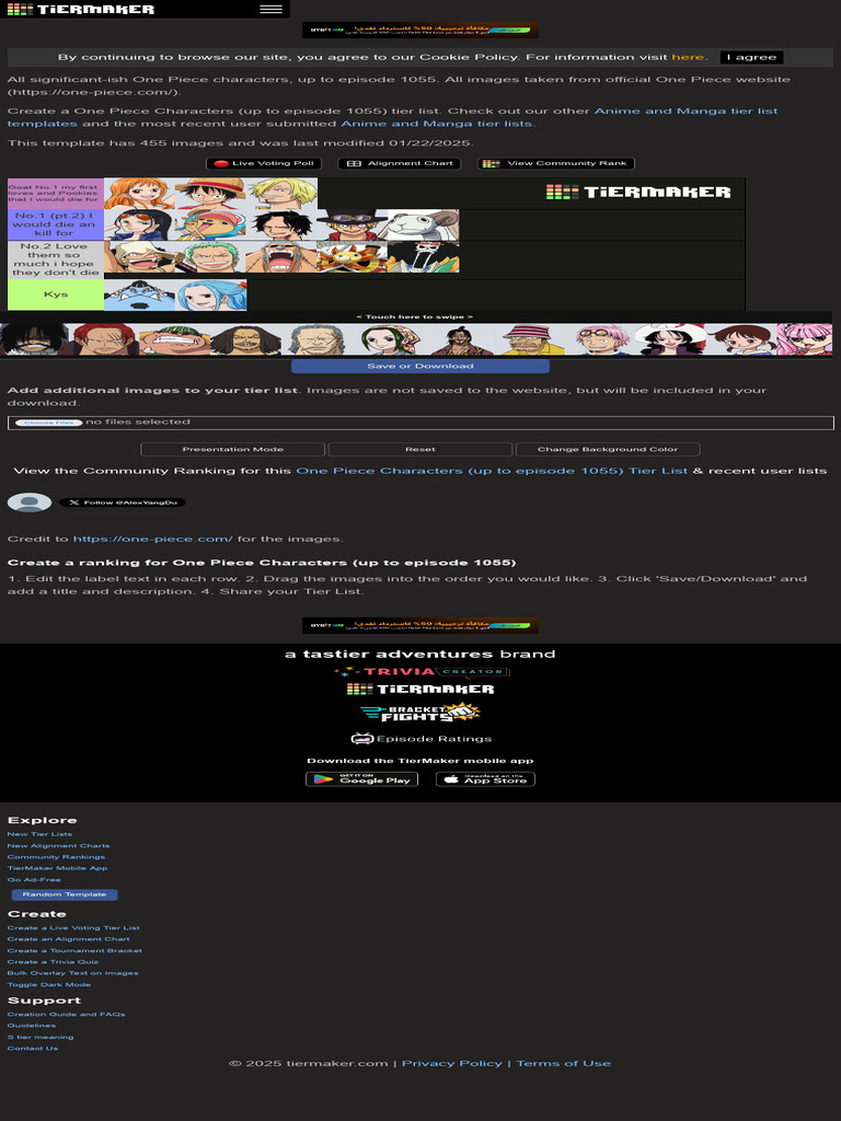 Create A One Piece Characters (Up To Episode 1055) Tier List - TierMaker | PDF