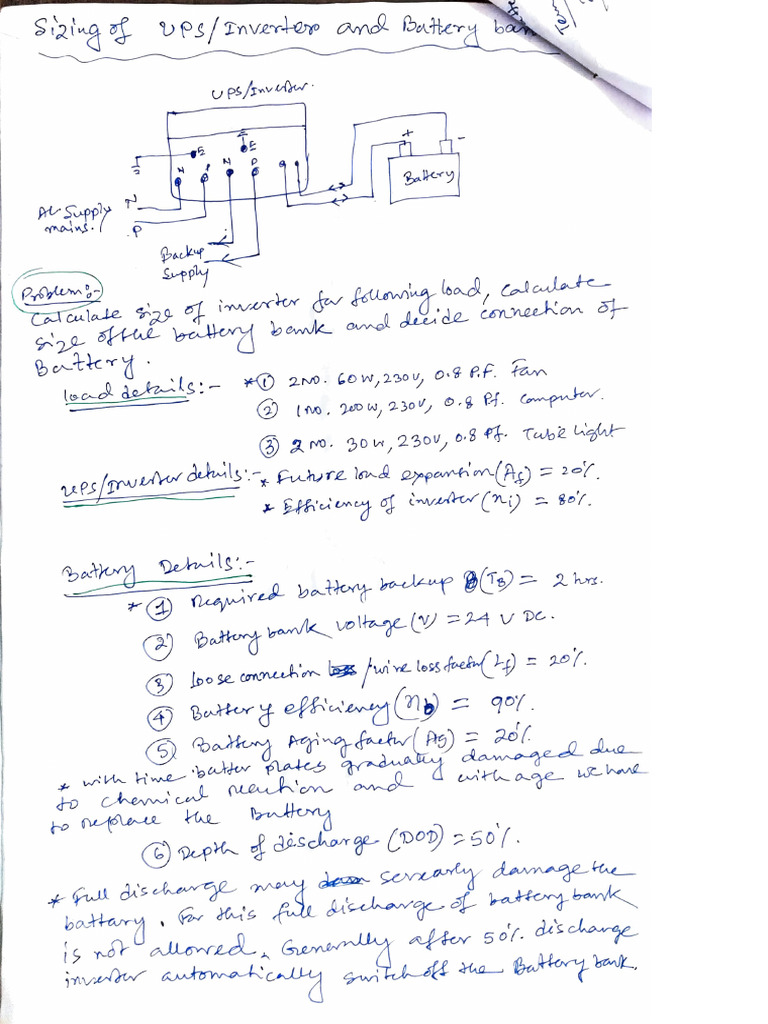 UPS Inverter ,Calculation | PDF