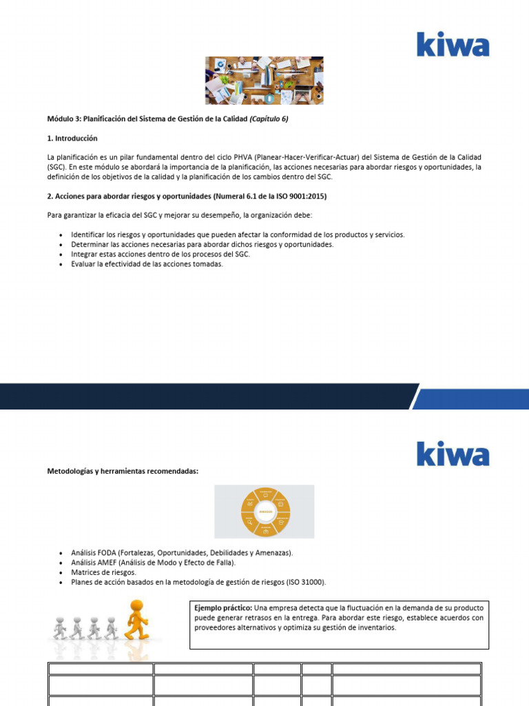 Módulo 3 Planificación Del Sistema de Gestión de La Calidad (Capítulo 6) - Compressed | PDF ...