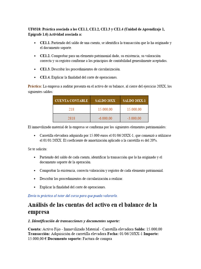 INTERNET Practica Asociada A Los CE1 1 CE1 2 CE1 3 y CE1 PDF | PDF | Contabilidad | Servicios ...