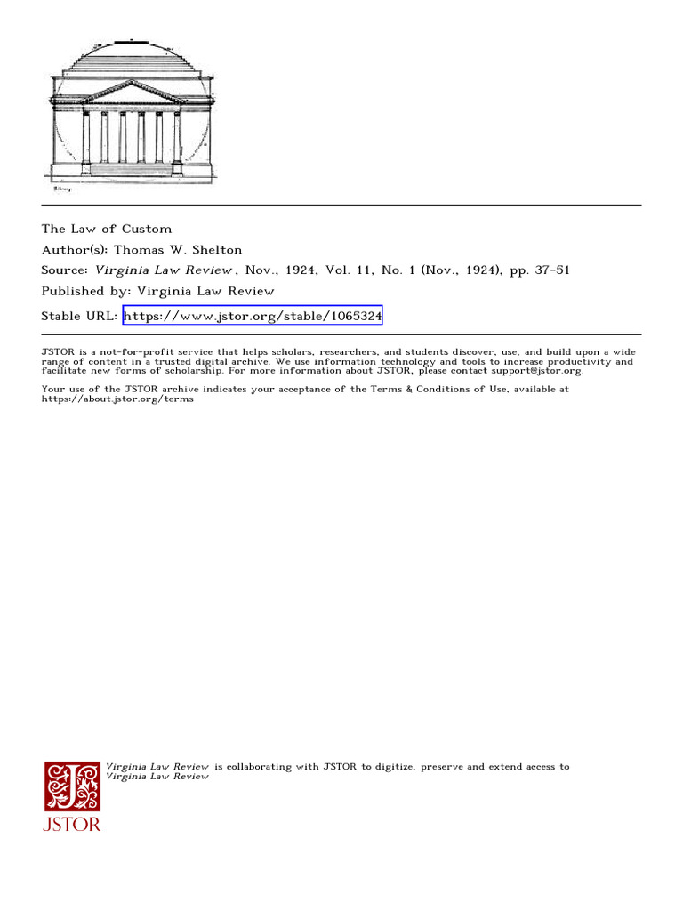 Understanding the Law of Custom | PDF | Common Law | Equity (Law)