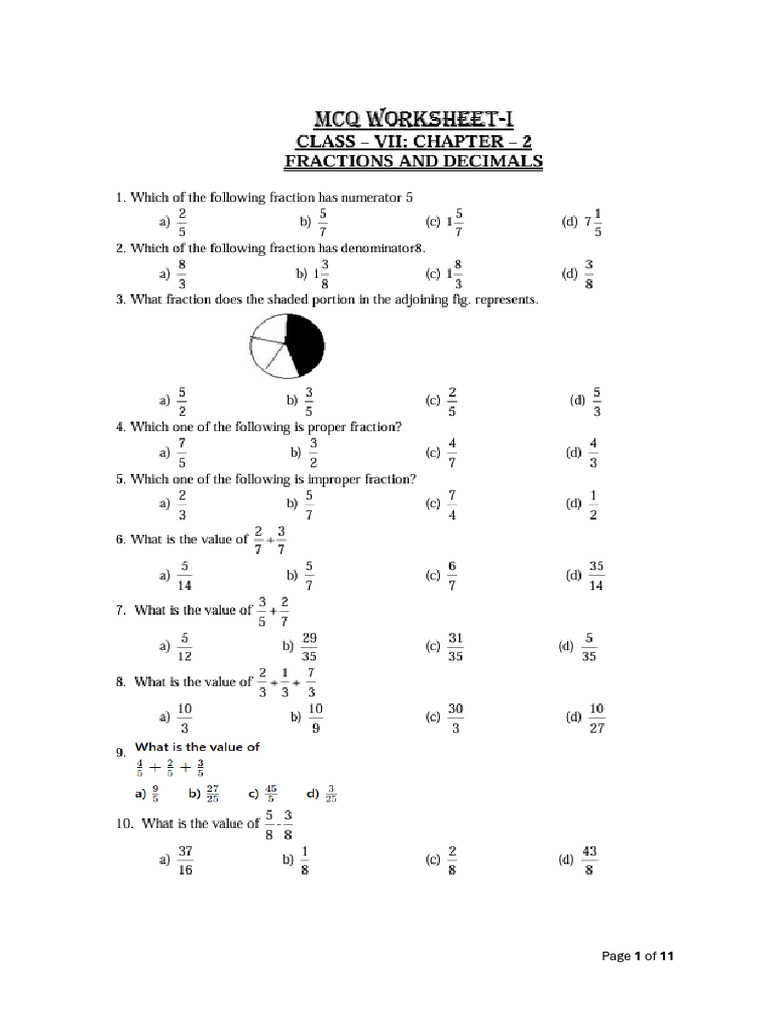 Class VII Chapter 2 Practice Problems | PDF