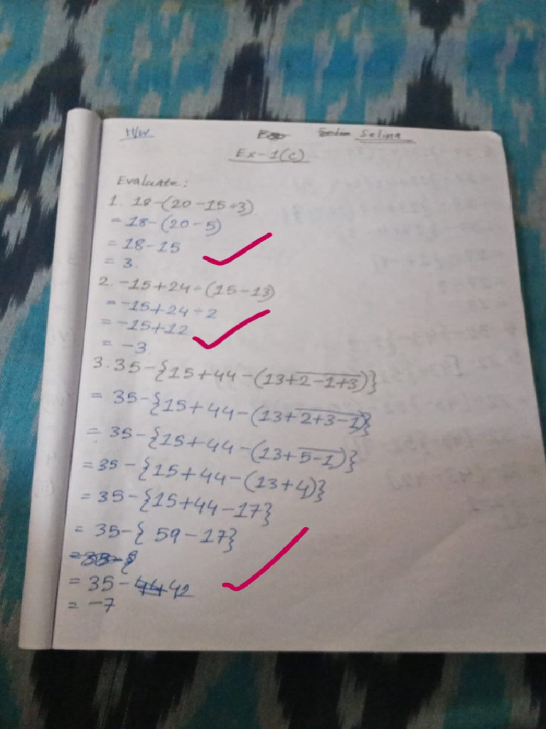 Class VII Chapter 1 Assignment - Assessment | PDF