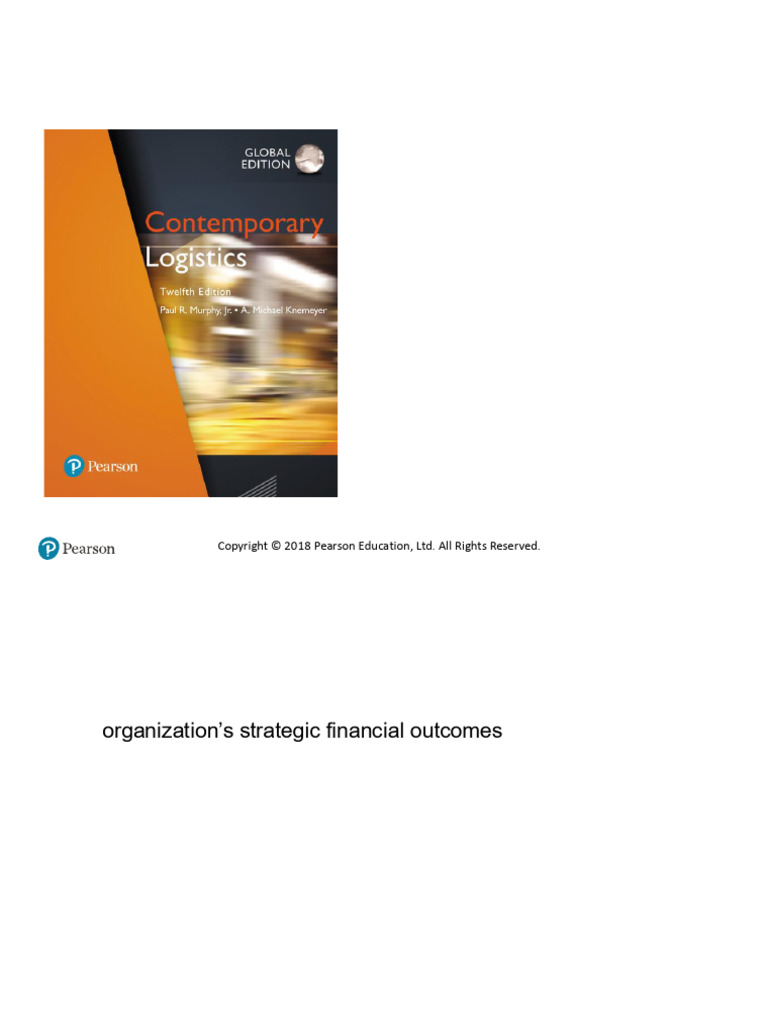 Murphy ContemporaryLogistics 12e PPT Ch03 | PDF | Income Statement | Logistics