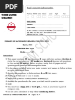 P6 Mathematics National Exam Practice | PDF | Area