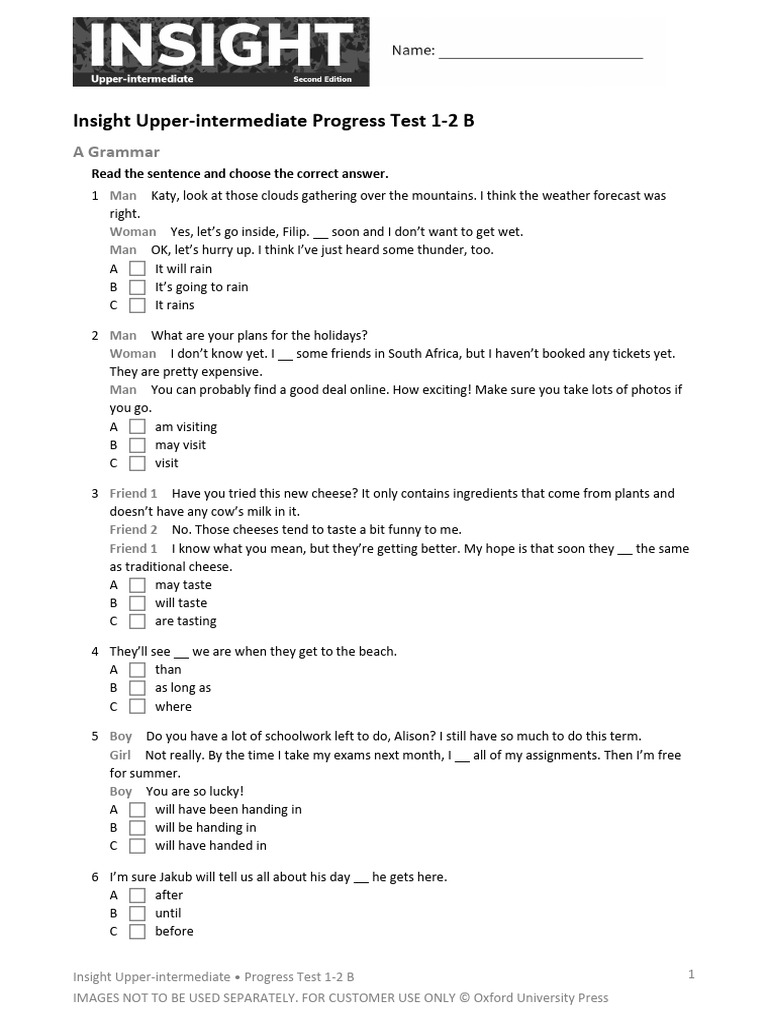 Insight Uppint Progress 1-2b-300dpi | PDF | English Language