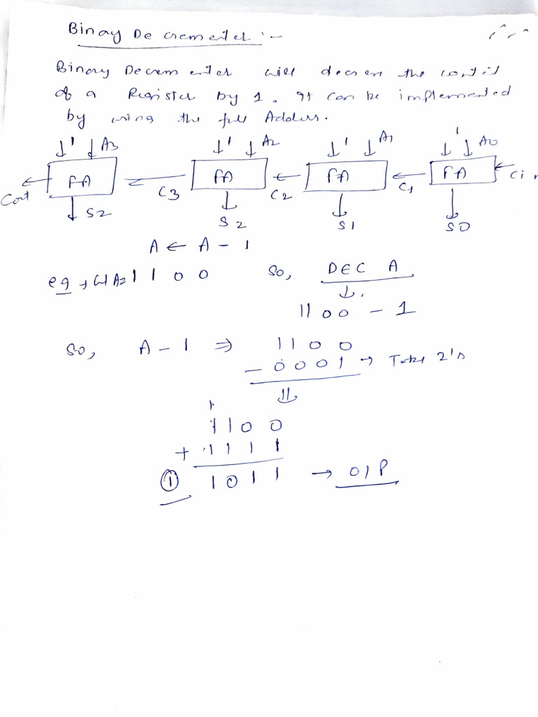 Binary Decrementer | PDF