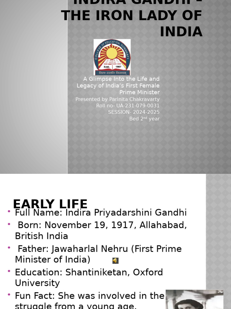 Indira Gandhi: Life and Legacy Insights | PDF