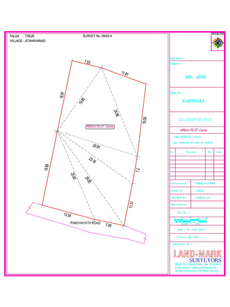 Karthala Plot Surveyboundary Drawing-model1 | PDF
