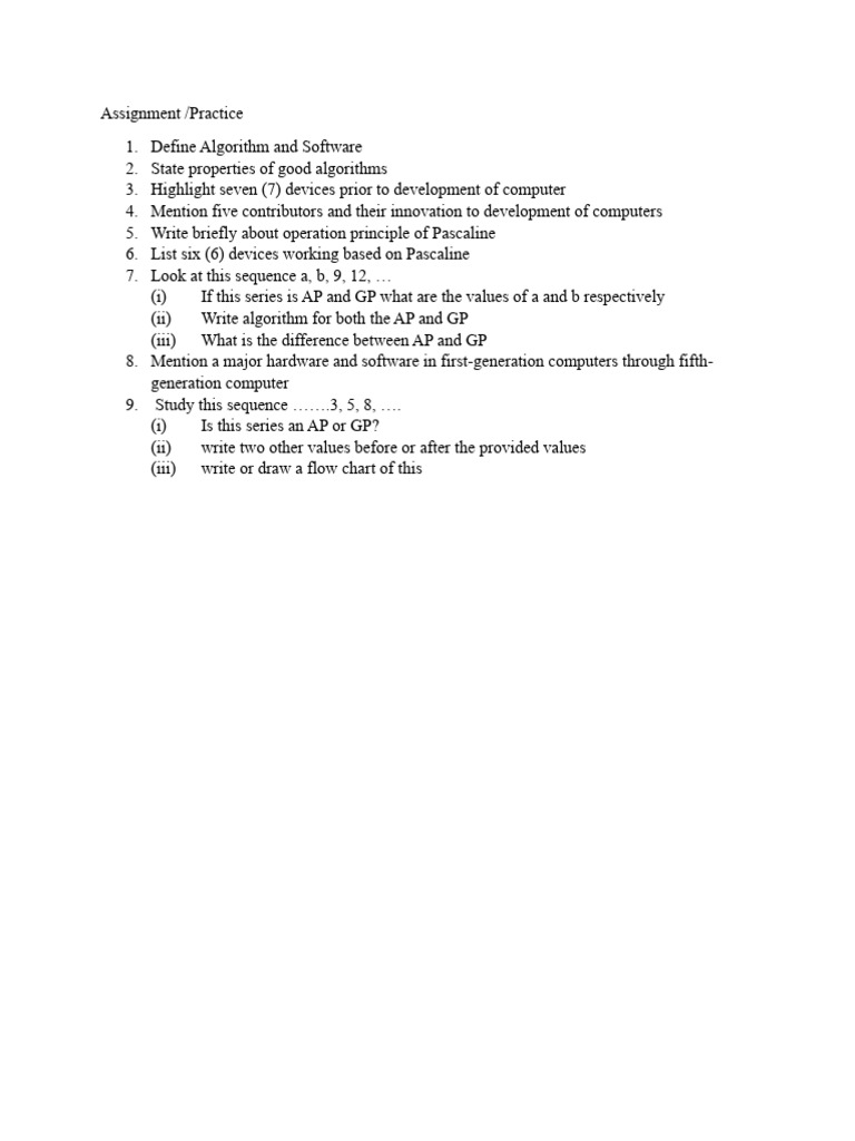 Cpe 201 Possible Examination Questions-1 | PDF