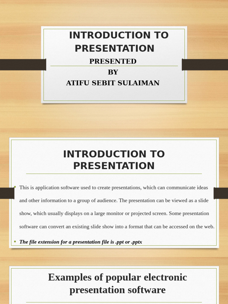Introduction To Presentation | PDF | Page Layout | Microsoft Power Point