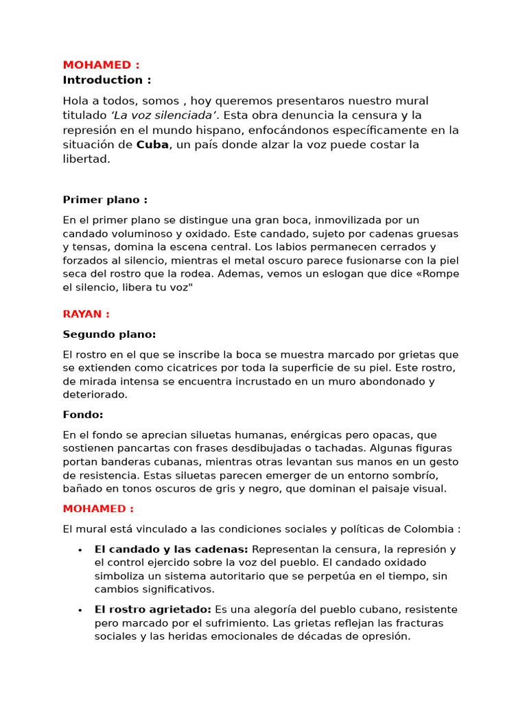 Projet Final Texte Final | PDF | Cuba