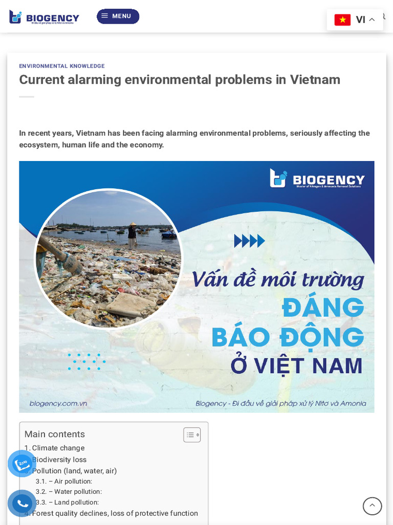 Vietnam's Urgent Environmental Issues | PDF | Climate Change | Biodiversity