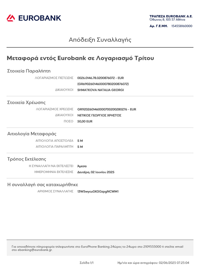 Τραπεζα Eurobank A.E. Αρ. Γ.Ε.ΜΗ | PDF