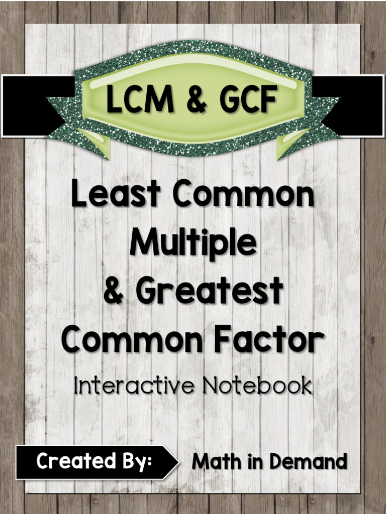 LCM and GCF Interactive Notebook Guide | PDF