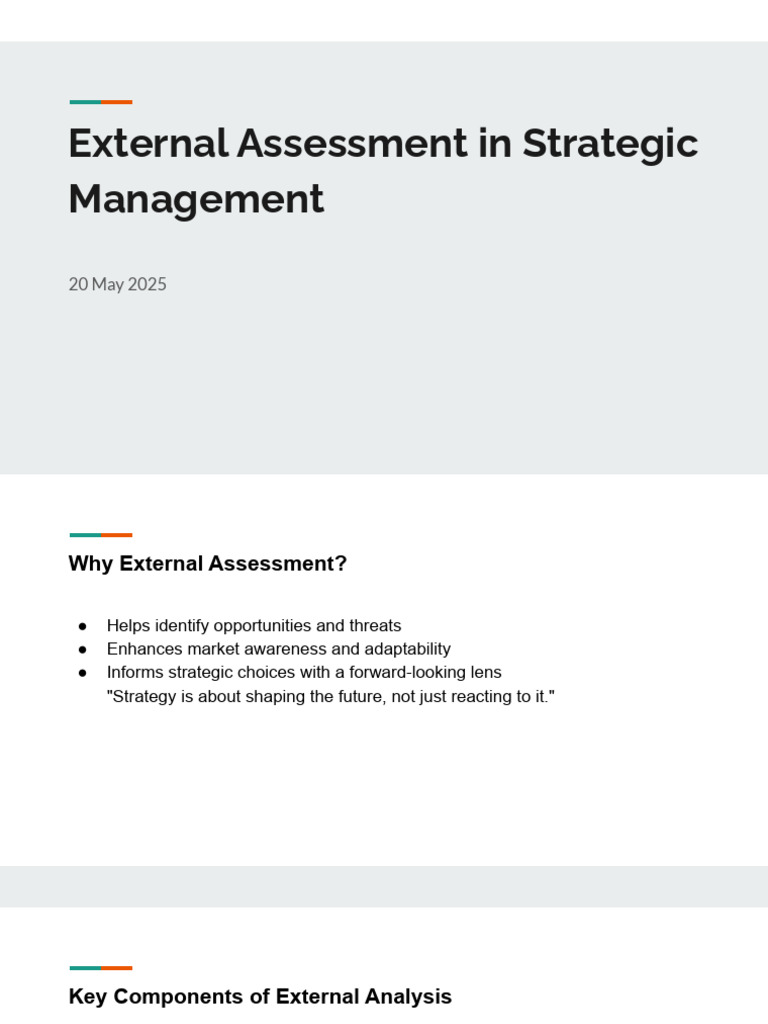 External Assessment in Strategic Management | PDF | Economies | Business