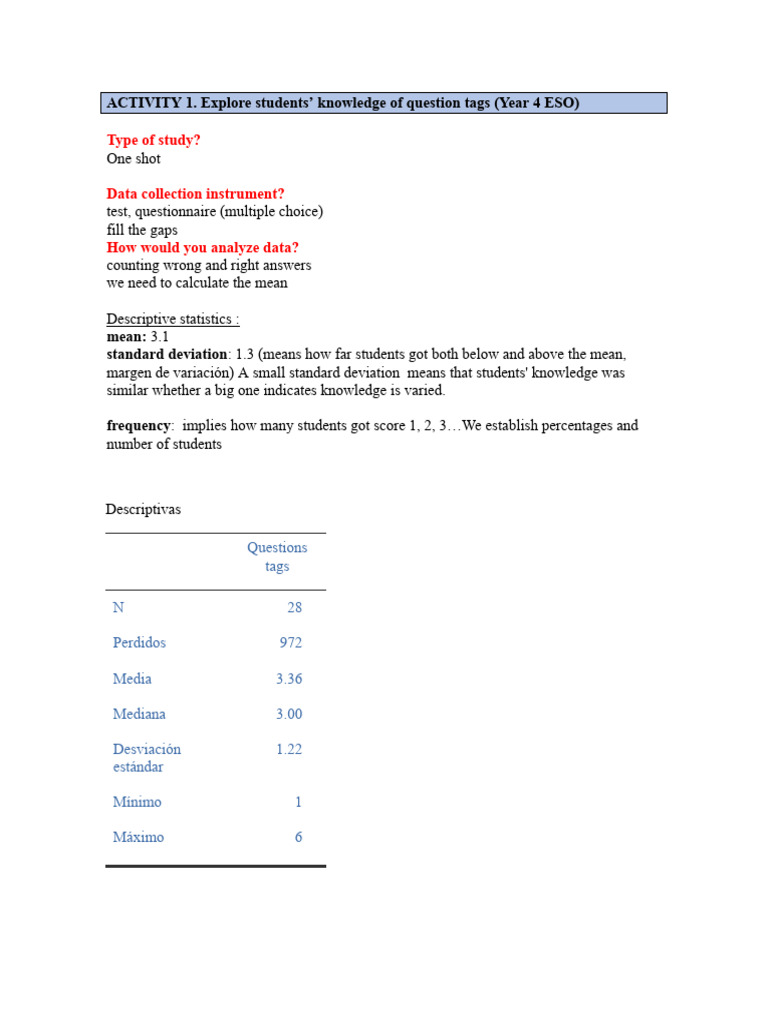 Data Analysis _activity 1 and 2_.Docx | PDF | Scientific Method | Statistics