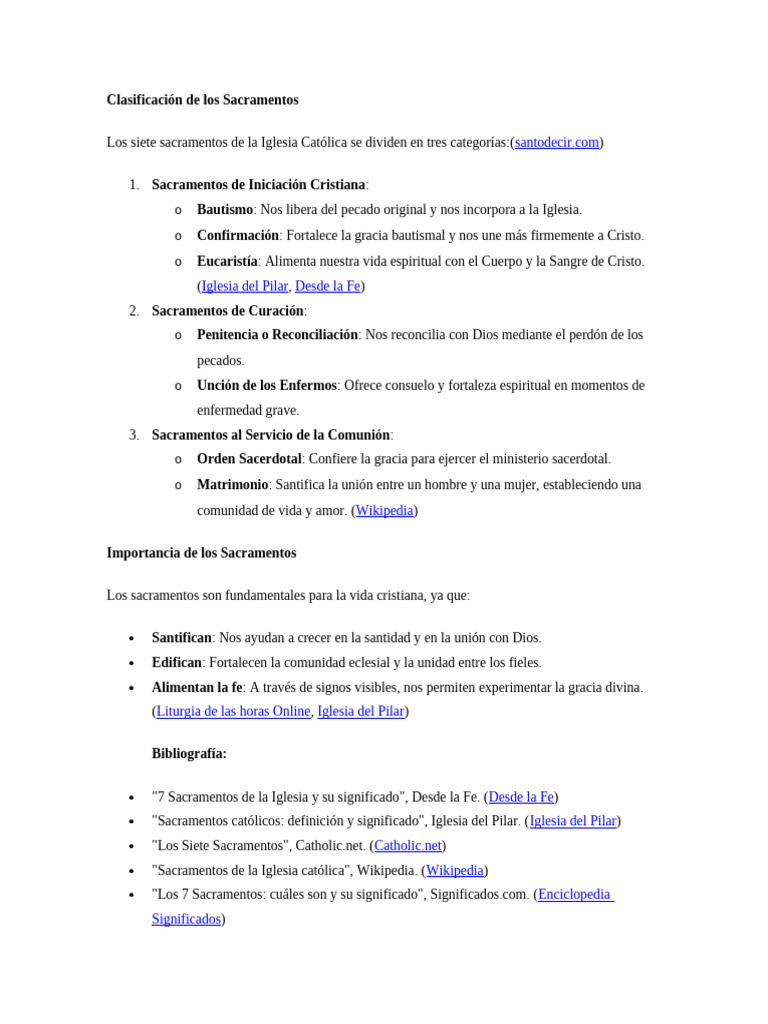 Clasificación de Los Sacramentos | PDF