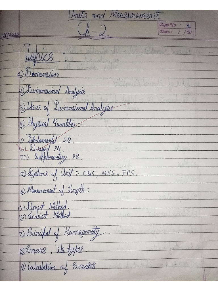 Unit and Measurement | PDF