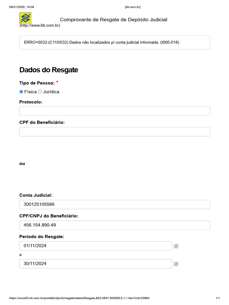 Comprovante Banco Do Brasil Novembro Não Recebeu Flavio Machado 09012025 | PDF