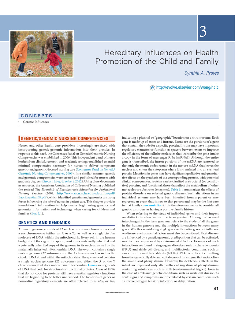 CH 3 Hereditary Influence On Health Prmotion On The Family and Chile ...