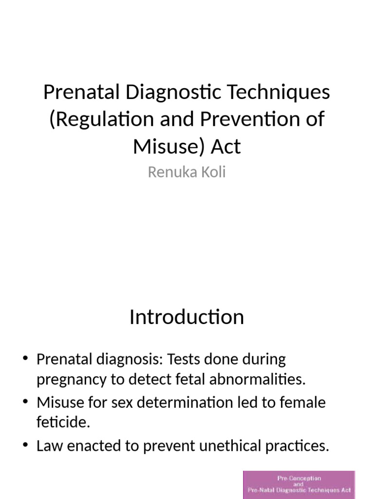 PNDT Act Presentation Renuka Koli Final | PDF