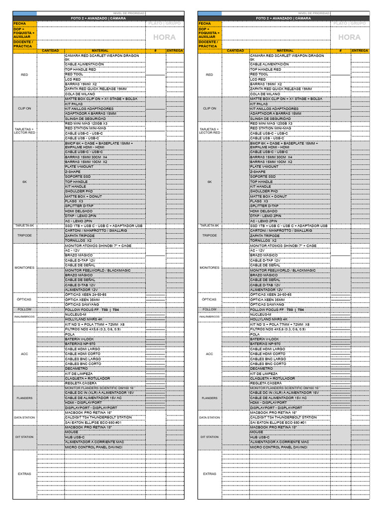 Ga - XX00. Todas Las Listas - Clases - Plató - 2.2 Foto 2 + Avanzado - Cámara | PDF ...