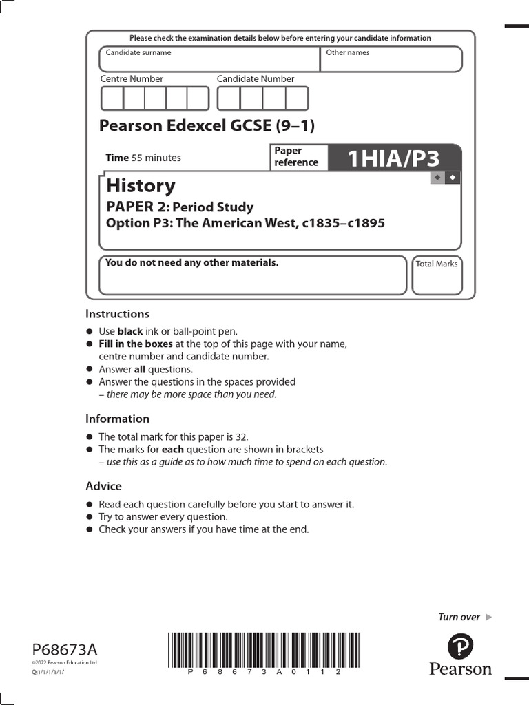 History GCSE Paper 2: The American West | PDF