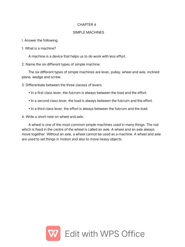 Overview of Simple Machines | PDF