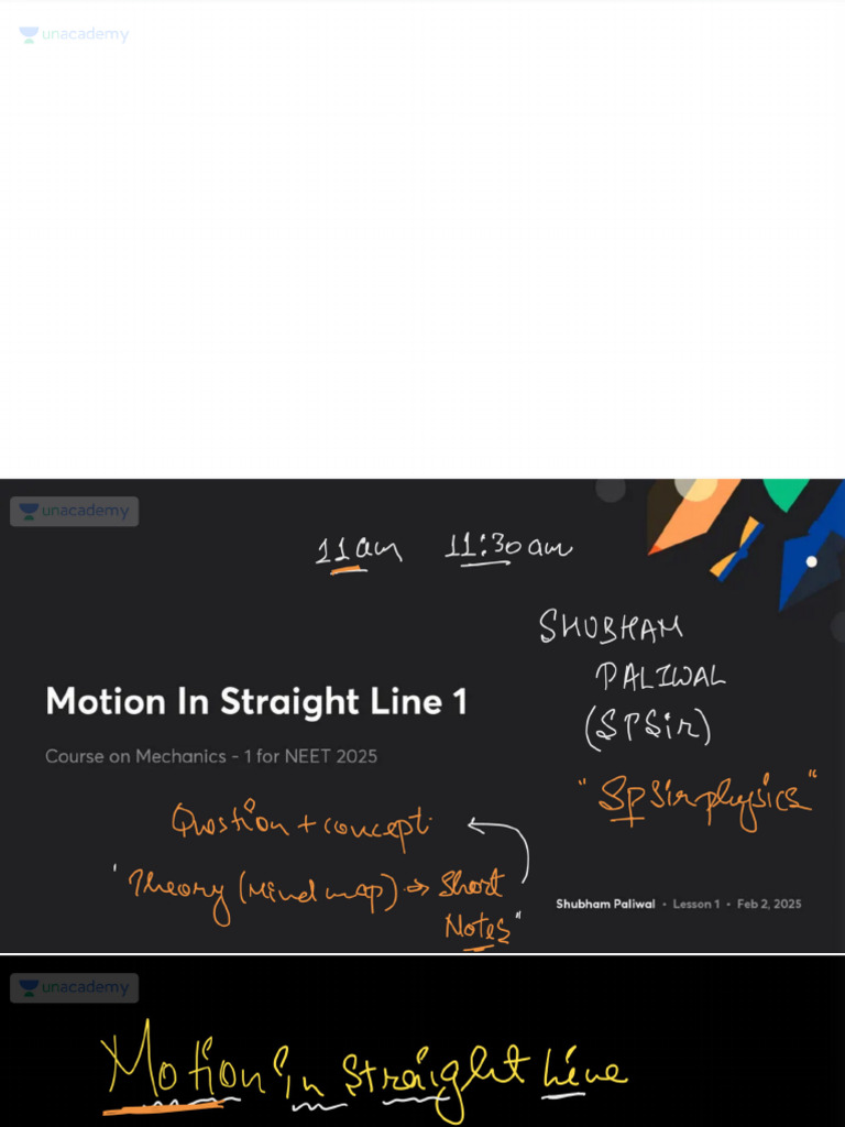 Motion in Straight Line 1 With Anno | PDF