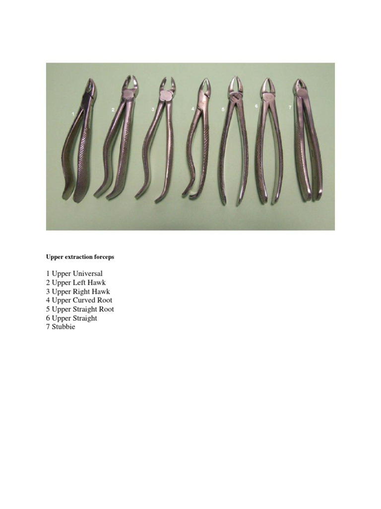 Upper Extraction Forceps | PDF | Surgical Suture | Tools