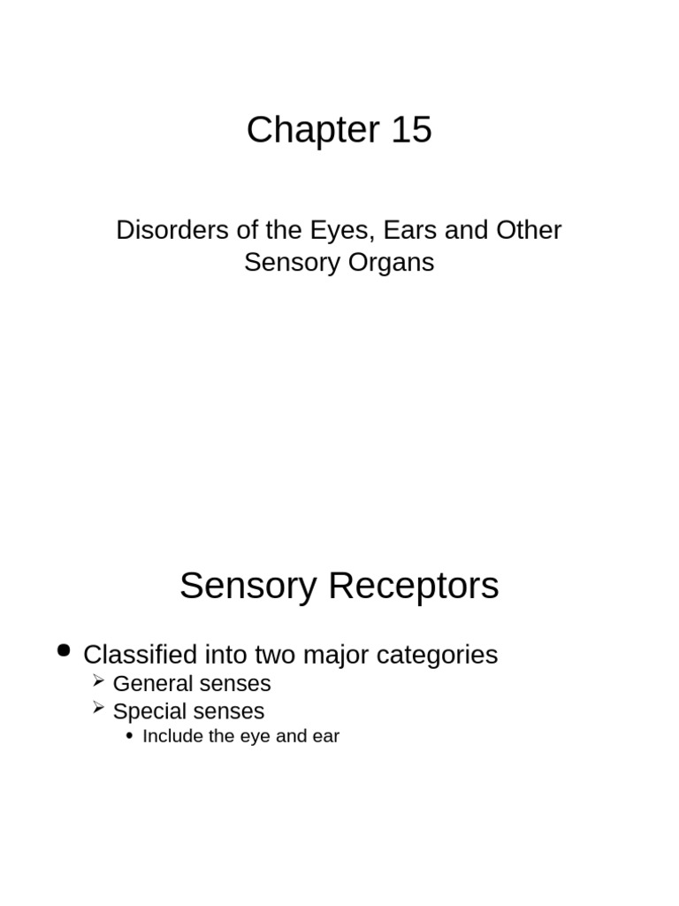 Unit 2 - Chapter - 015 - Eyes & Ears | PDF | Glaucoma | Senses