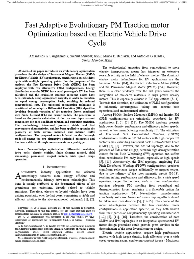 Sari Gianni Dis 2016 | PDF | Electric Motor | Mathematical Optimization