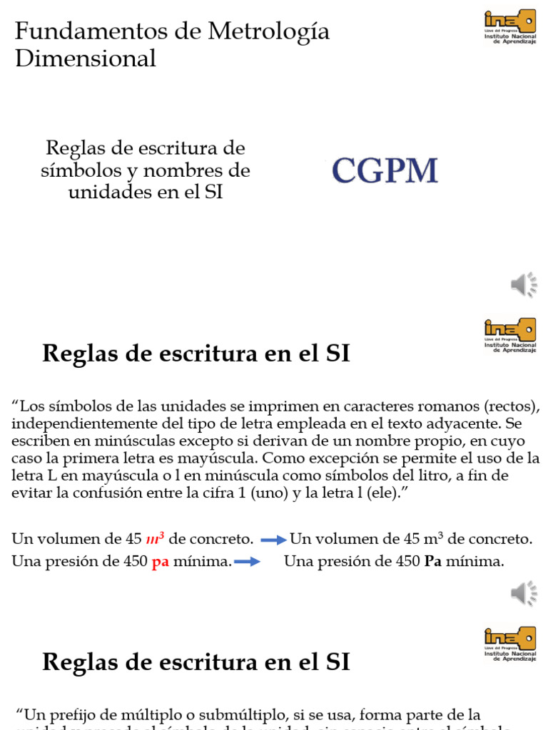 Reglas Generales de Escritura de Simbolos y Unidades | PDF | Kilogramo ...