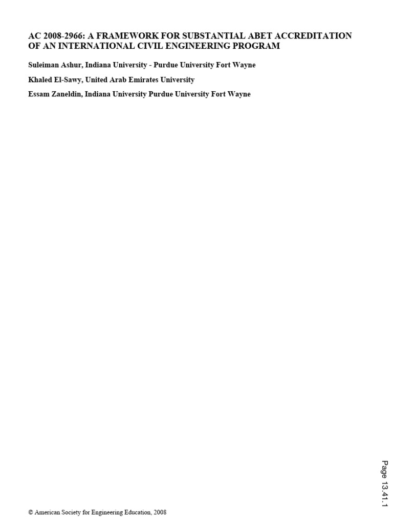 A Framework For Substantial Abet Accredi | PDF | Engineering | Course ...
