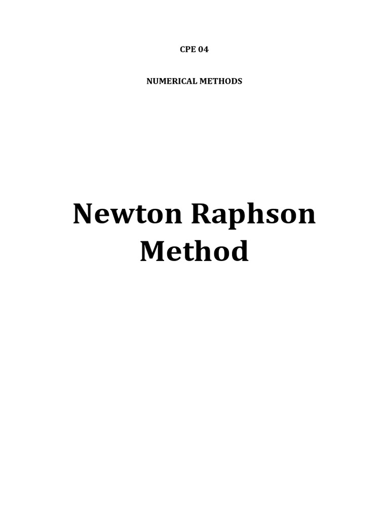 Newton Raphson Method | PDF