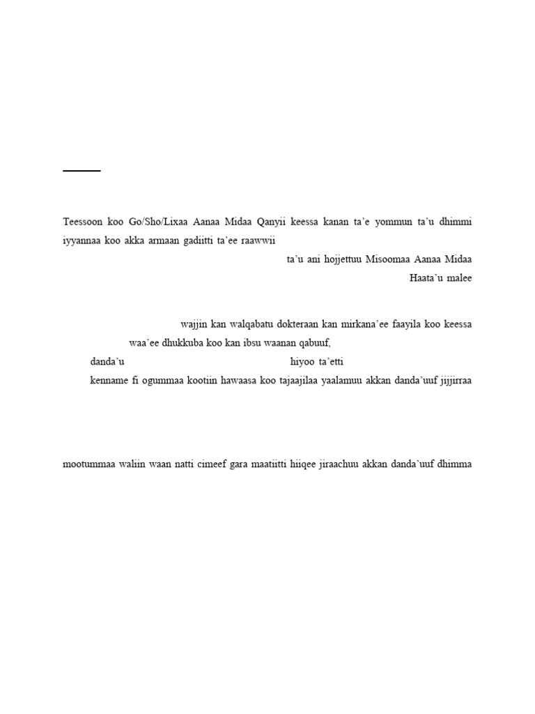 Waajira Qonnaa Fi Lafaa Aanaa Amboo Tiif Amboo: Guyyaa | PDF