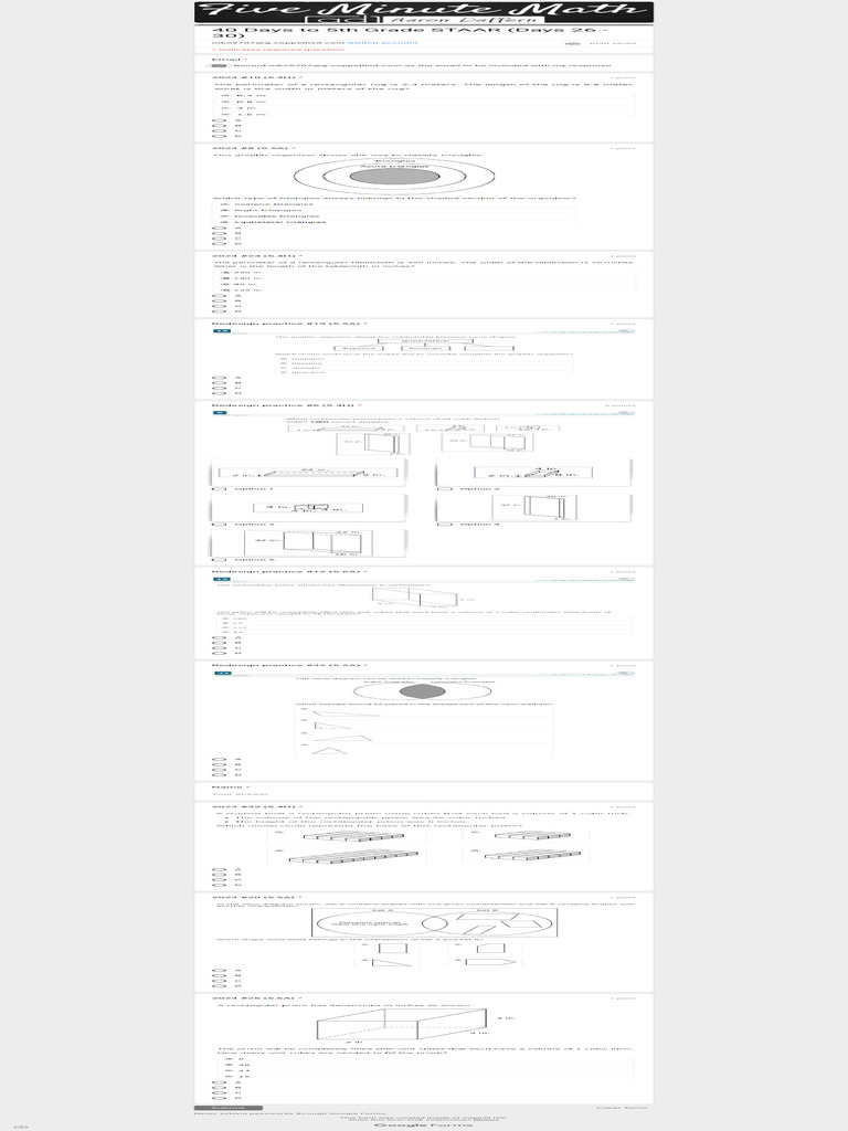 40 Days To 5th Grade STAAR (Days 26 - 30) | PDF